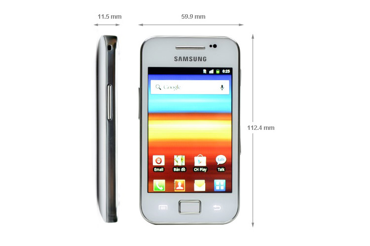 Kích thước Samsung Galaxy Ace S5830i - Alofone