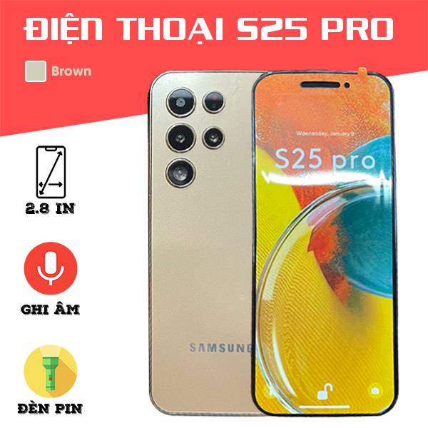 Điện thoại độc lạ S25 Pro 2 sim kiểu dáng nhỏ gọn nhiều màu sắc